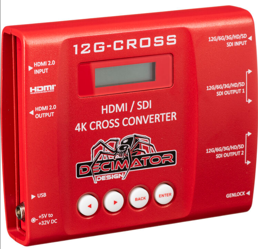 DECIMATOR DESIGN Converter/ Scaler Up/ Down/ Cross HDMI2.0 & SDI