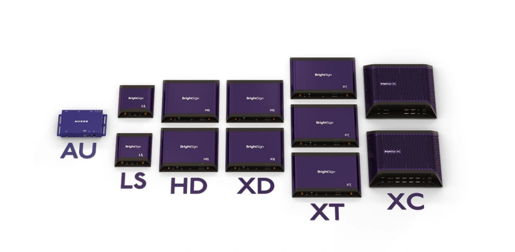 BrightSign Mediaplayer easescreen 8K 10bit, LAN, 8 GPIO, PoE+ XT2