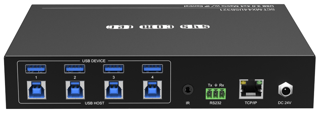 syscomtec Kreuzschiene USB3.2/USB2.0/USB1.1 5 Gbps 4x4 SCT-MX44-USB321